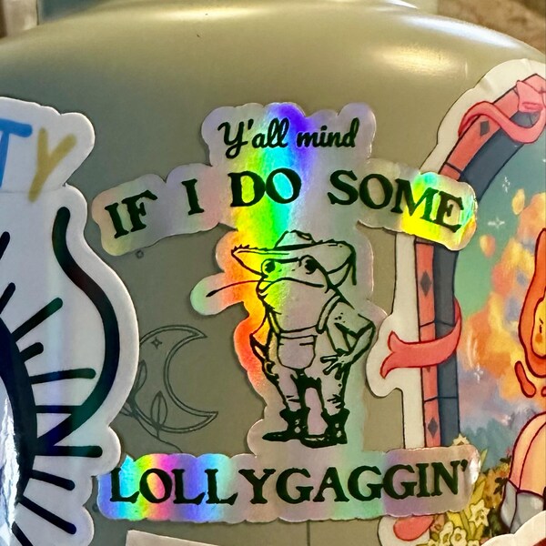 Y'all Mind If I Do Some Lollygagging Sticker, Funny Frog and Toad ...