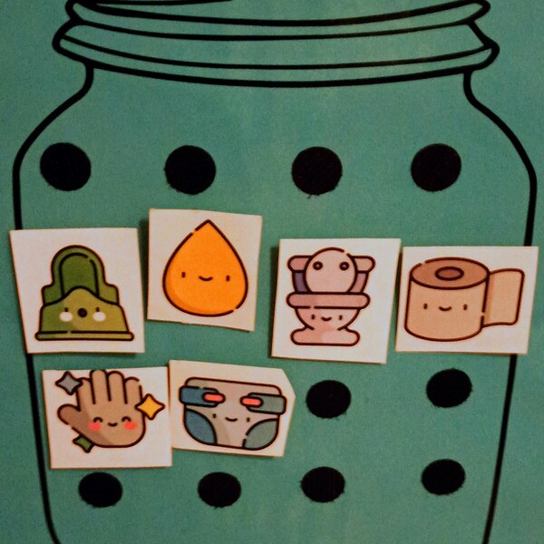 Potty Training Printable Jar, Toddler Toilet Training Chart, Childrens ...