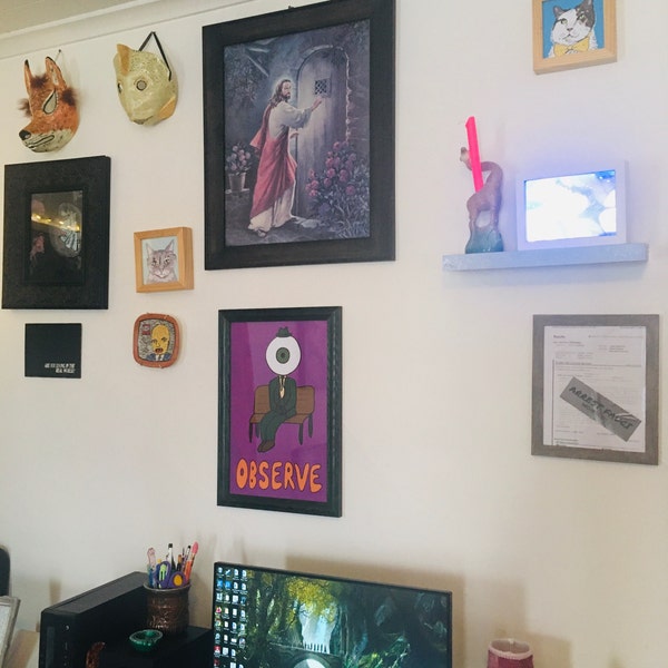 Alien Thinker Poster / Cosmic Poster / Alien Art Print - Etsy