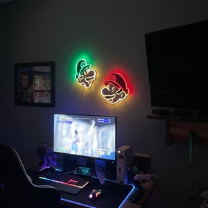 WASD Keys Edge Lit LED Sign Neon Like LED Arcade - Etsy