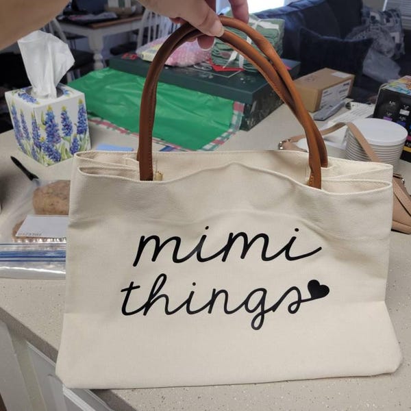 Grandma Things Tote Bag -personalized Gigi Gift-new Grandma Gift ...