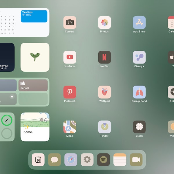 Aesthetic Study and Productivity App Icon Pack 100 Cute Hand Drawn ...