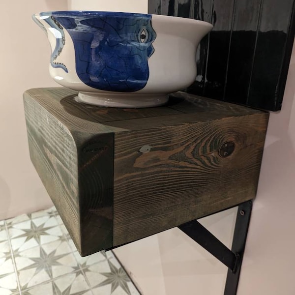 Rustic Wash Stand Sink Unit Handcrafted Basin Unit Wooden Vanity Rustic ...