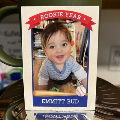 Rookie of the Year First Birthday Invitation Bundle Rookie Card Time ...