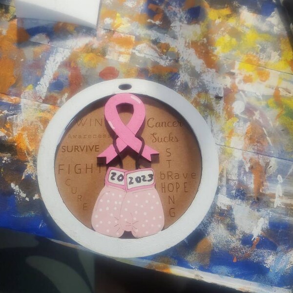 Breast Cancer Ornament SVG File | Awareness Christmas Design ...