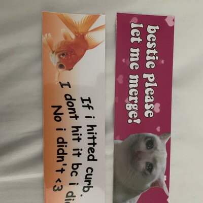 Bestie Please Let Me Merge Funny Gen Z Meme Y2K Pink Aesthetic Bumper ...