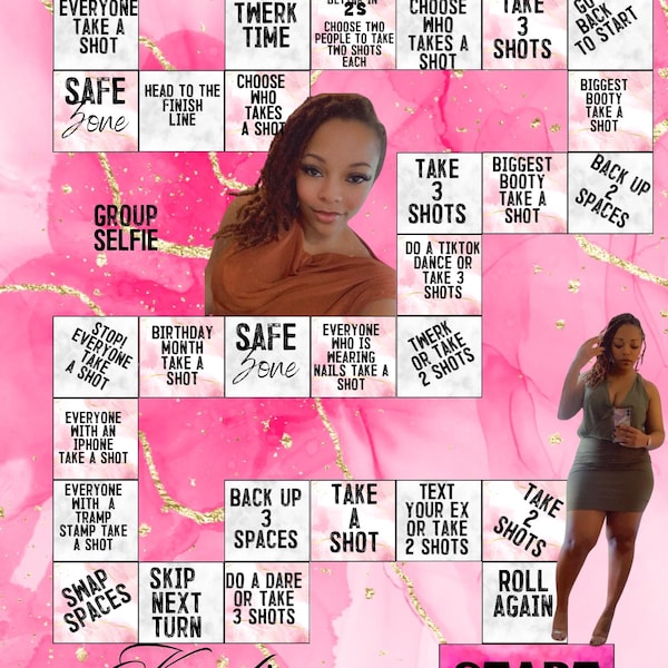 Canva Editable Game Board Template, Girls Night Template, Game Night ...