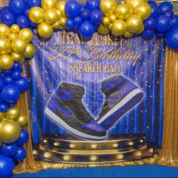 Sneaker Ball Backdrop Decorations, Sneaker Gala Birthday, Personalized ...