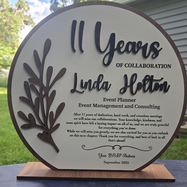 Engraved Retirement Plaque: Personalized Farewell Gift - Etsy
