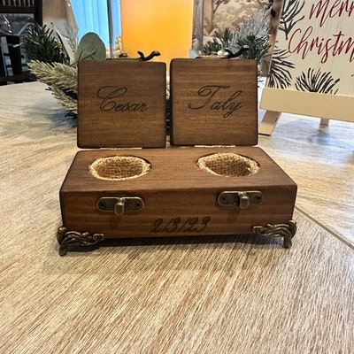 Rustic Ring Bearer Box Reclaimed Wood Ring Box Wood Ring Box Wedding ...