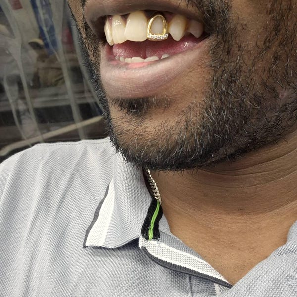 BLACK GRILLZ Hip Hop, Sadboi Style Custom Made Rapper Jewellery Grillz ...