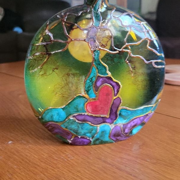 Colorful Hand Painted Gifts Glass Vases, Vases of Color, Bold Color ...