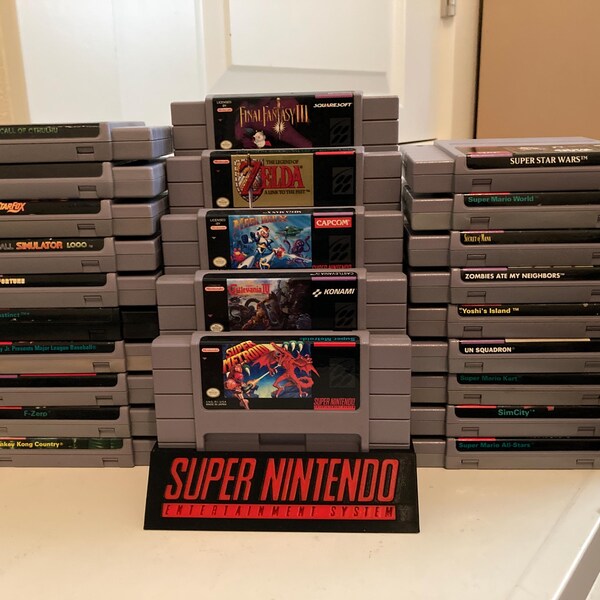 SNES Stacked Game Cartridge Display Stand - Etsy