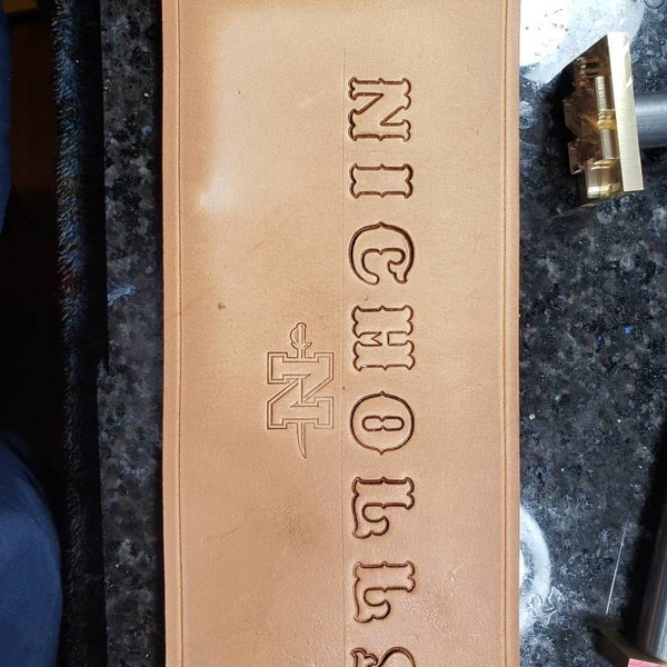 Custom Leather Stamps • Handle Included • Made in USA • 3/8 Thick Brass ...