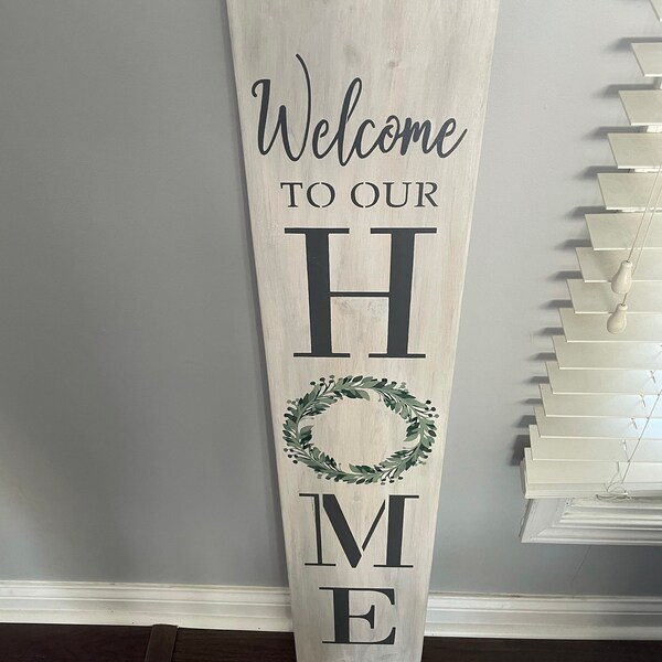 Farmhouse Welcome Home Porch Sign, Rustic Wood Front Door Decor - Etsy