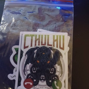Cthulhu Theme Sticker Pack, Sticker Pack, Cthulhu Stickers, Mystery ...