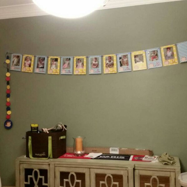 Curious George First Year Photo Banner DIY / 12 Month Picture Banner ...