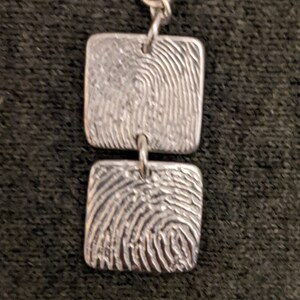 Personalized Silver Men's Fingerprint Tie Clip Custom - Etsy