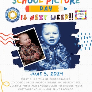 School Picture Day Template, School Photo Day, School Picture Flyer ...