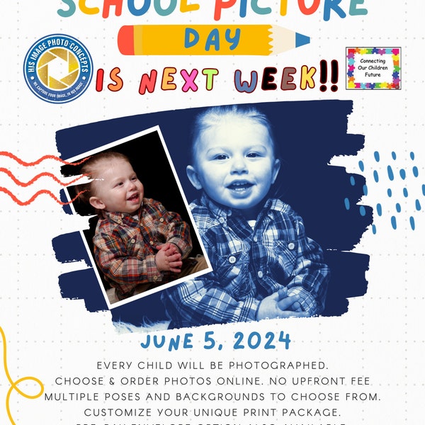School Picture Day Template, School Photo Day, School Picture Flyer ...