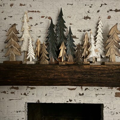 Rustic Wooden Décor Trees - Etsy