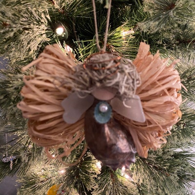 Angel/shell Angel/guardian Angel/ Sanibel Shell Ornament - Etsy