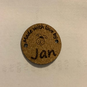 1.25 Round Vegan Leather Knitting Labels Custom | Etsy