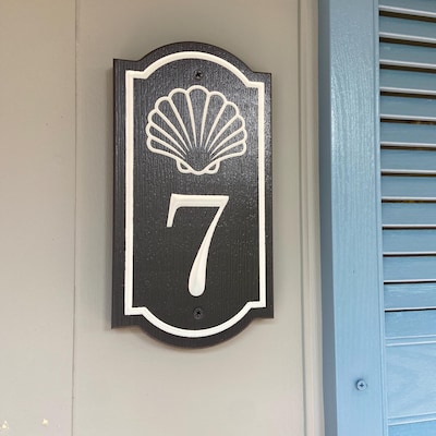 Nautical House Number Sign, Coastal Address Sign, Anchor Address Sign ...