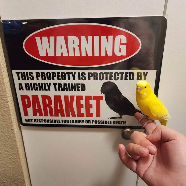 Parakeet Sign, Funny Parakeet Gift, Parakeet Decor, Bird Cage Sign ...