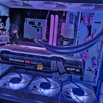 Sakura Cherry Blossom Branch Collection Tricolor Gaming Computer ...