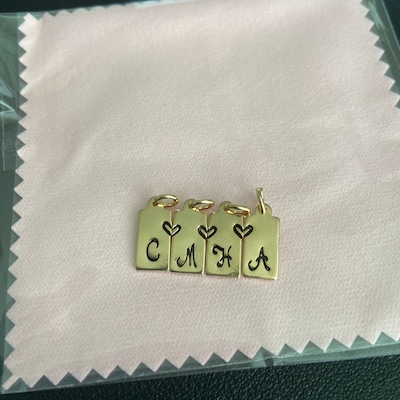 Mini Rectangle Tag, Custom Tag Charm, Add Extra Tag Charm to Any ...