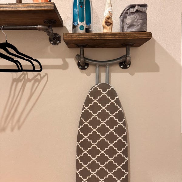Industrial Laundry Hanging Bar, 11" Deep Laundry Hanger, Entryway ...