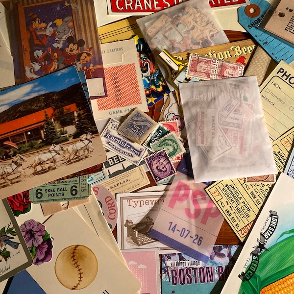 Vintage Ephemera Pack - Set of 30 Assorted Pieces - Mixed Media Paper ...