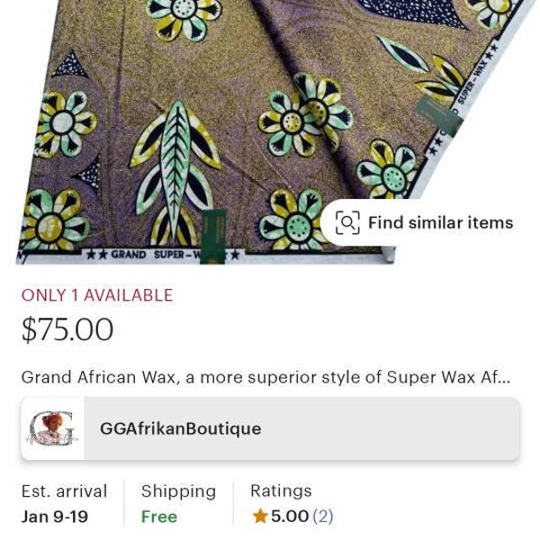 Grand African Wax, a More Superior Style of Super Wax African/ankara ...
