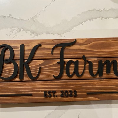 Custom Rustic Wooden Sign Last Name Sign Colorful - Etsy