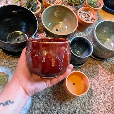 Pottery Chowder Bowl / 24 Oz Blue Soup Mug / Sally Schramm Pottery - Etsy