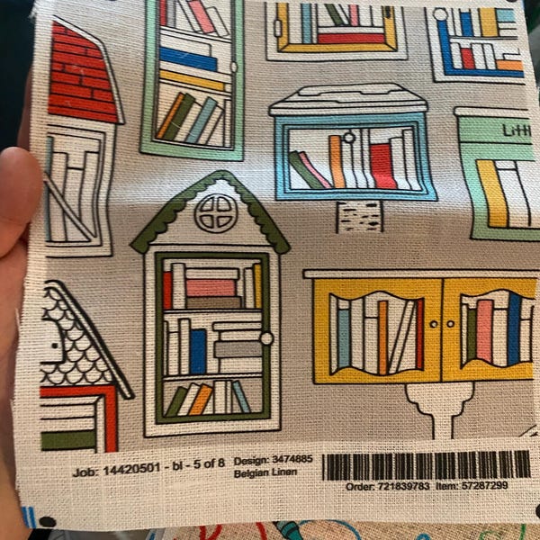 Library Fabric - Take A Book, Leave A Book by Nadia Hassan - Little ...