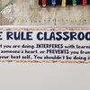 One Rule Classroom Wall Decal, Back to School Wall Decor, Be Your Best ...