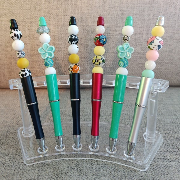 Pen Display Stand - Beadable Pen - Add Beads Pen - Clear - Easy to ...