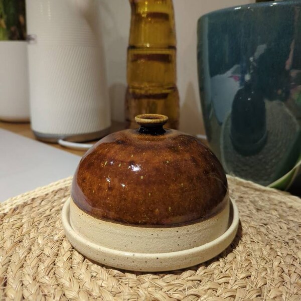 Handmade Ceramic Butter Dish With Lid: Rustic Pottery Butter Keeper ...