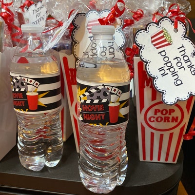Movie Night Water Bottle Labels, Movie Night Water Bottle Labels ...