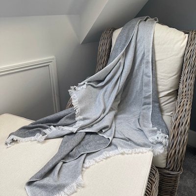 Yak Wool Blanket Scarf Orange Sofa Couch Throws Shawl Wrap Large Throw ...