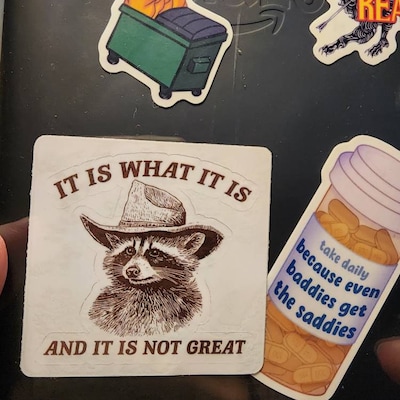 Holographic Todays Good Mood is Sponsored by Weed Sticker, Sarcastic ...