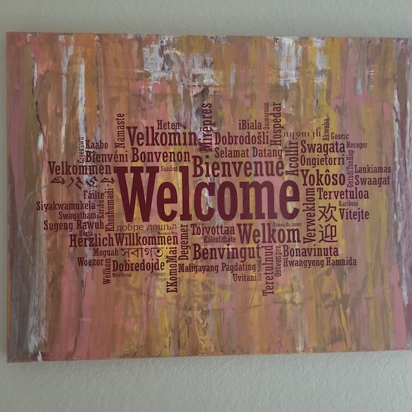 Welcome in Many Languages Wall Decal: International Decor Se142 - Etsy