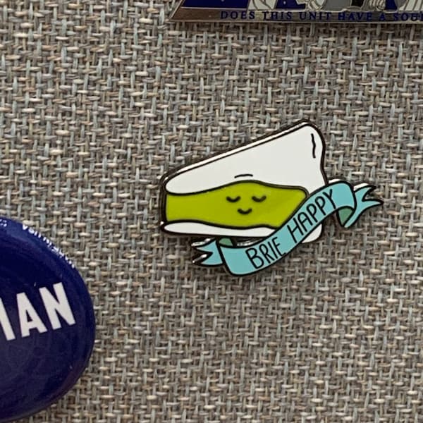 Cheese Enamel Pin Badge, Cheese Gifts, Food Pin Badge, Kawaii ...