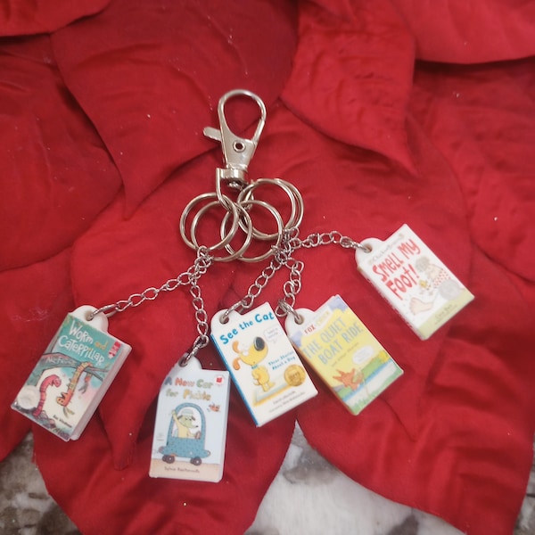 Custom Mini Book Keychain: Personalized Book Cover, Literary Gift - Etsy
