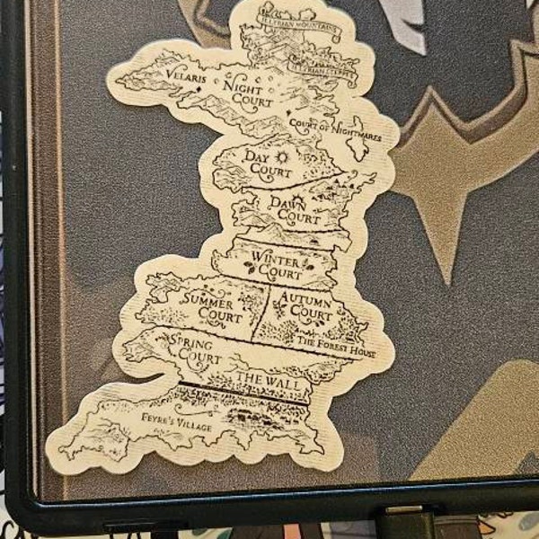 ACOTAR Sticker Sarah J Maas Merch Velaris Prythian Map Kindle Stickers ...