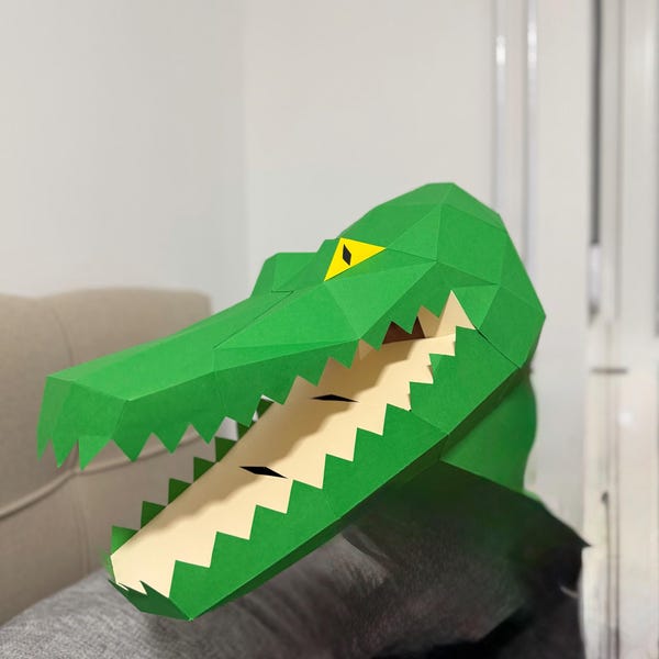 Crocodile Mask, Alligator Mask | DIY Paper Mask, Printable Template ...
