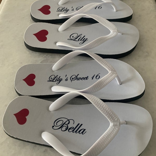 Bride Flip Flops,bride Flip Flop,personalized Flip Flops for Wedding ...