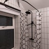 U- Shaped Oval 180 Degrees Shower Curtain Rod for Bathroom, Fitting and ...